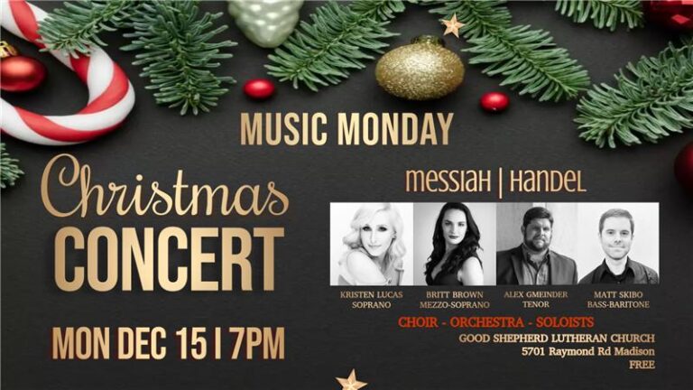 Music Monday Christmas Concert: Handel’s Messiah - Good Shepherd ...